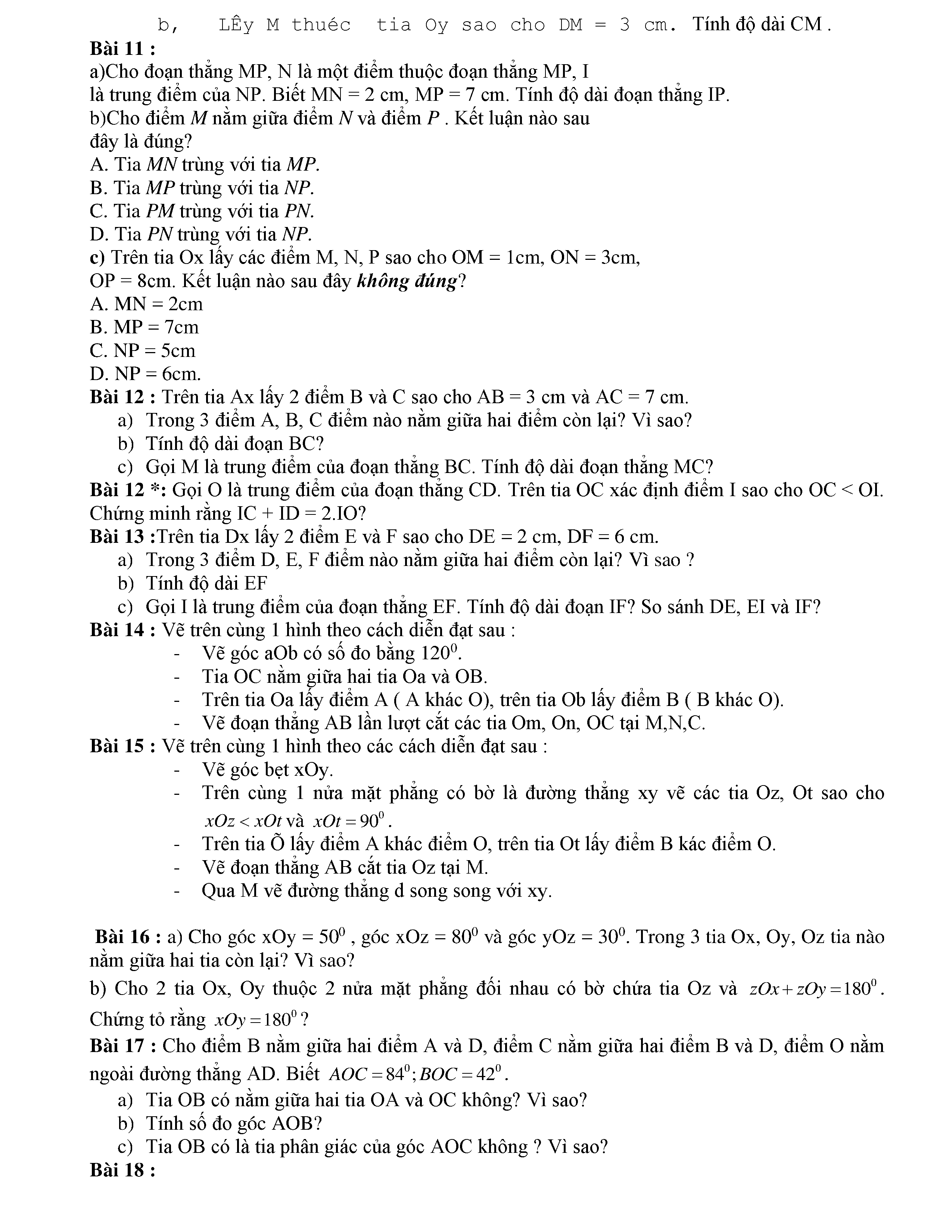 ĐỀ CƯƠNG ÔN TẬP TOÁN 6 - HOCMAI